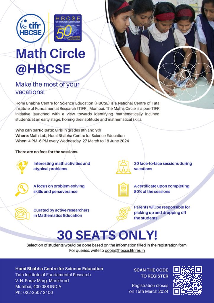 Mathematics Circle @ HBCSE-TIFR – Mathematics Education